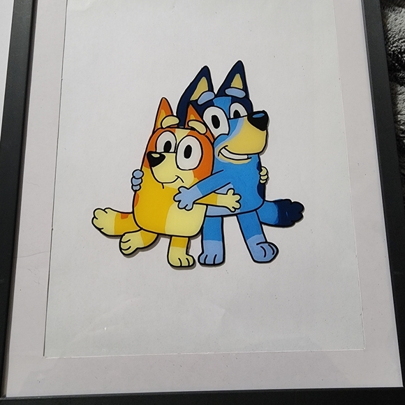 Art | Blue And Yellow Cartoon Character Print | Poshmark